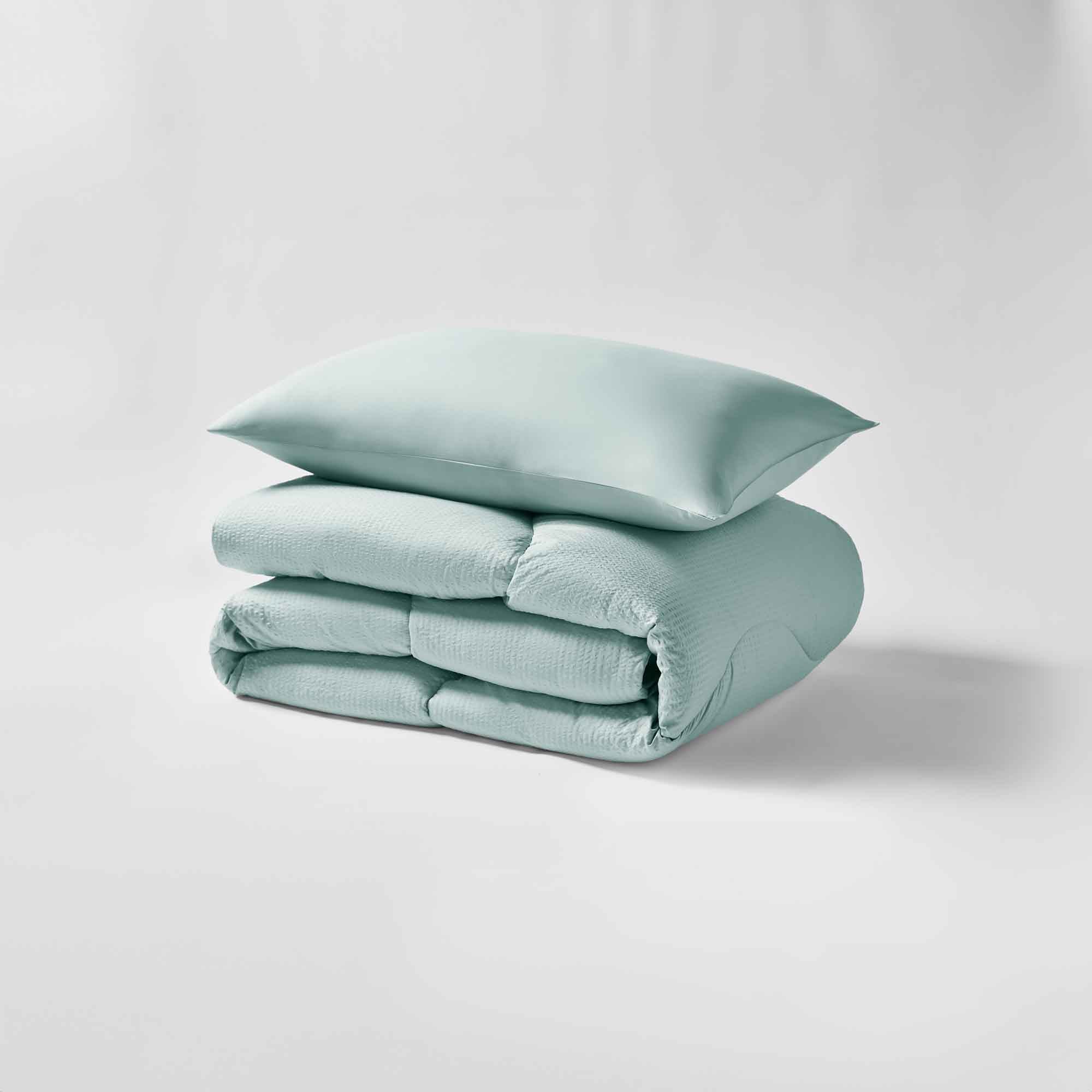 Buy the Night Lark Seersucker Coverless Duvet Set