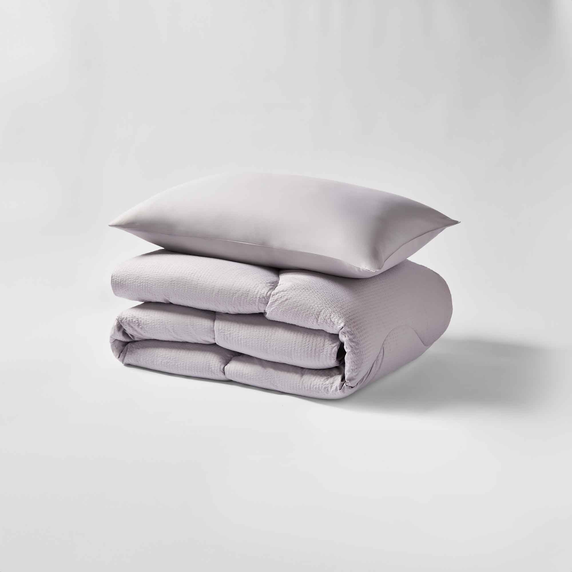 Buy the Night Lark Seersucker Coverless Duvet Set