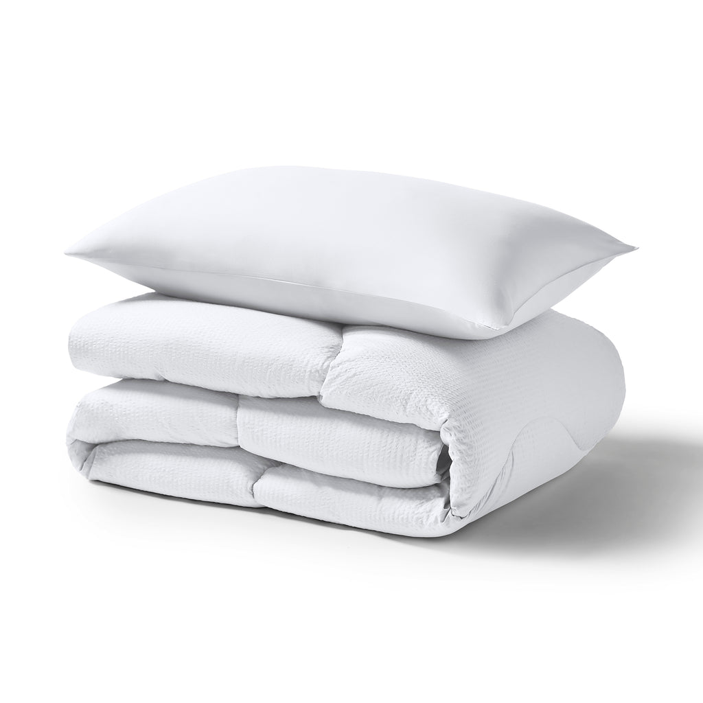 Buy the Night Lark Seersucker Coverless Duvet Set