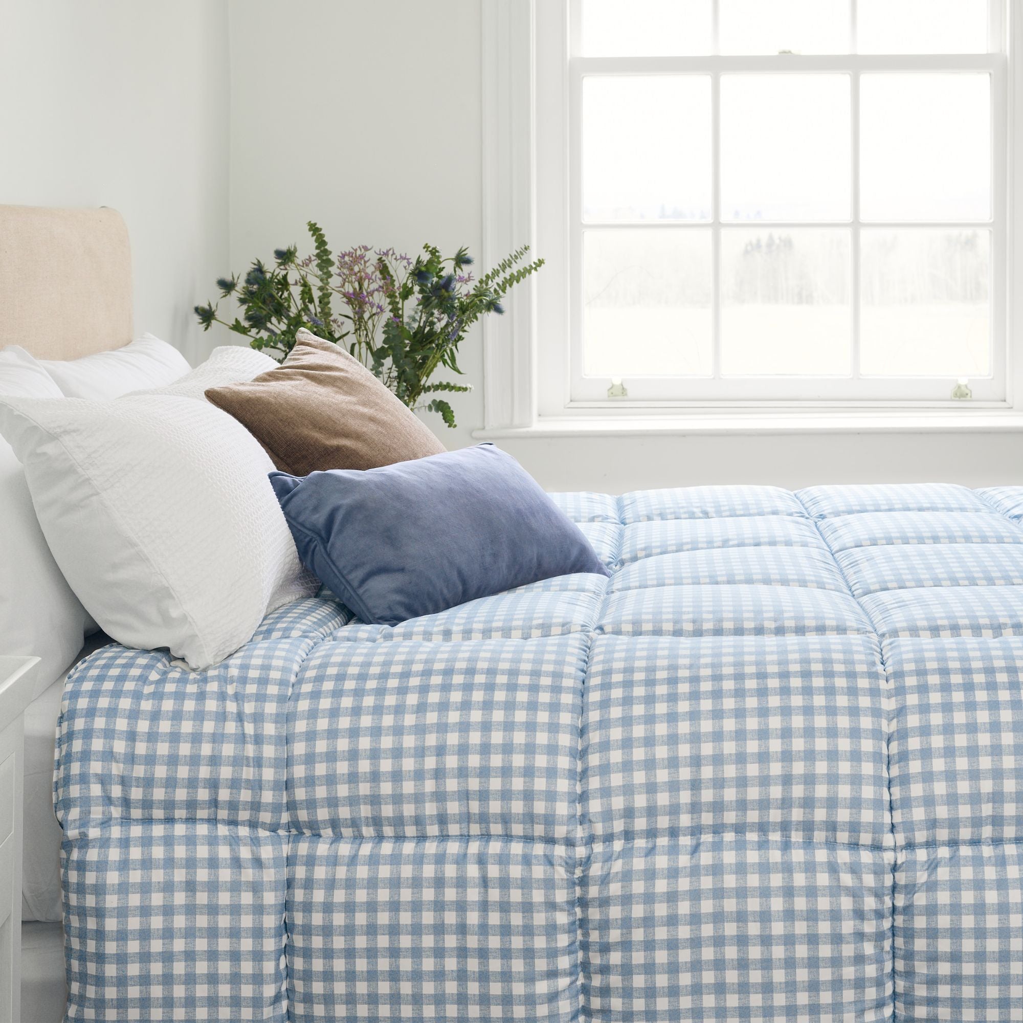 Buy the Night Lark Gingham Print Coverless Duvet
